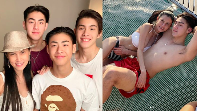 អ្នកម្ដាយ កូន ៣ Pin Kejmanee ស្លៀកឈុតប៊ីគីនី ដេកឱបកូន មើលតែគូស្នេហ៍ - Sabay News